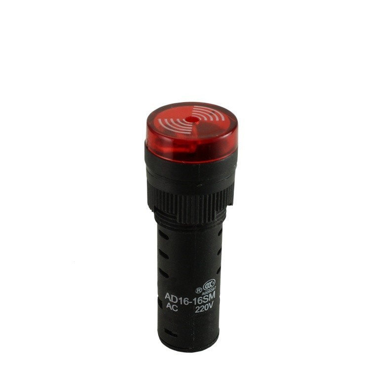 »Small sound and light alarm flash buzzer AD16-16SM 220V 24V 12V ...