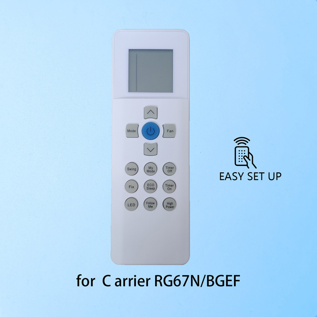New Replacement Remote Control RG67N/BGEF For Carrier Air Conditioner Fernbedienung No Backlight ...