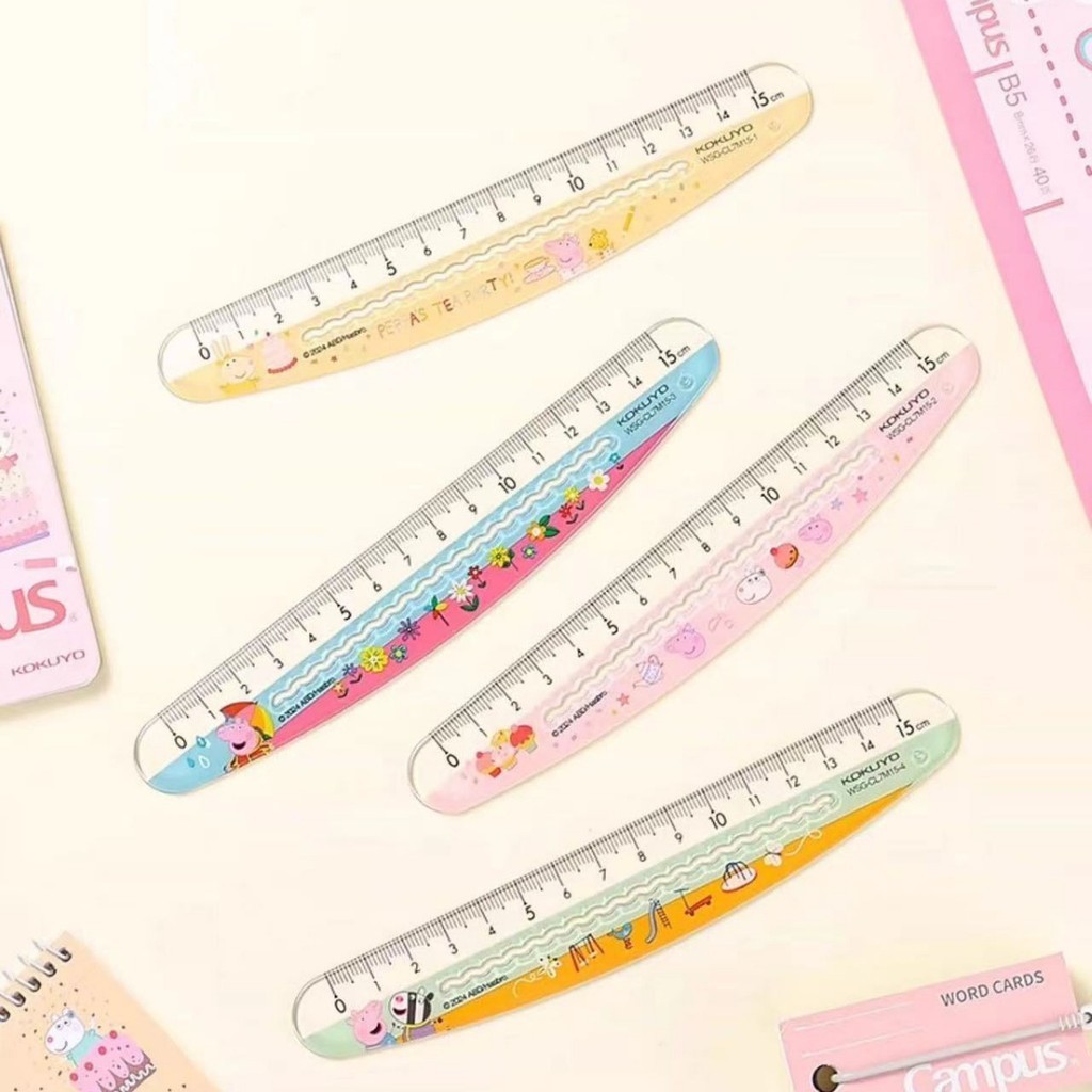 Kokuyo Peppa Pig Series of Wave Ruler Drawing Ruler for Students ...