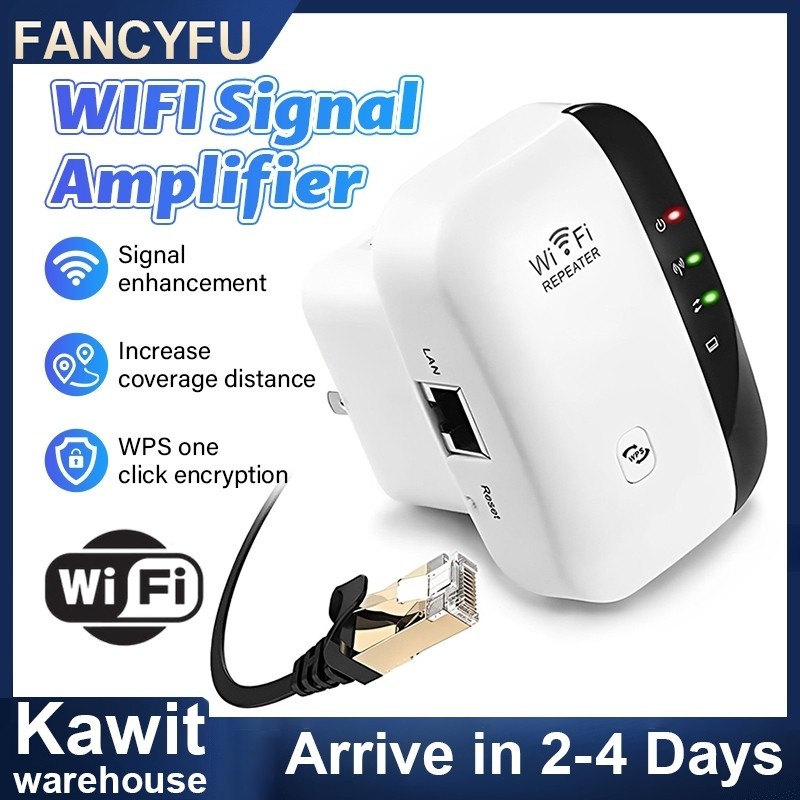 Wi-Fi Repeater 300Mbps Network Signal Extender Fast Speed Wifi Extender ...