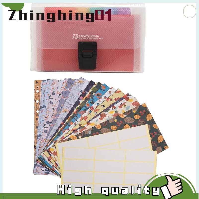 【zhinghing01】Accordion Folder, 13 Pockets A6 Plastic Accordion ...