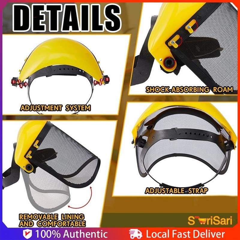 Grass Cutting Protective Mask PVC Protective Mask Assembled Splash ...