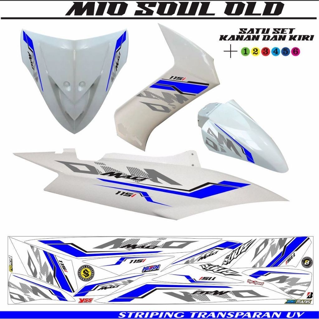 Mio SOUL OLD Motorcycle STRIPING Stickers/Stickers MIO SOUL OLD ...