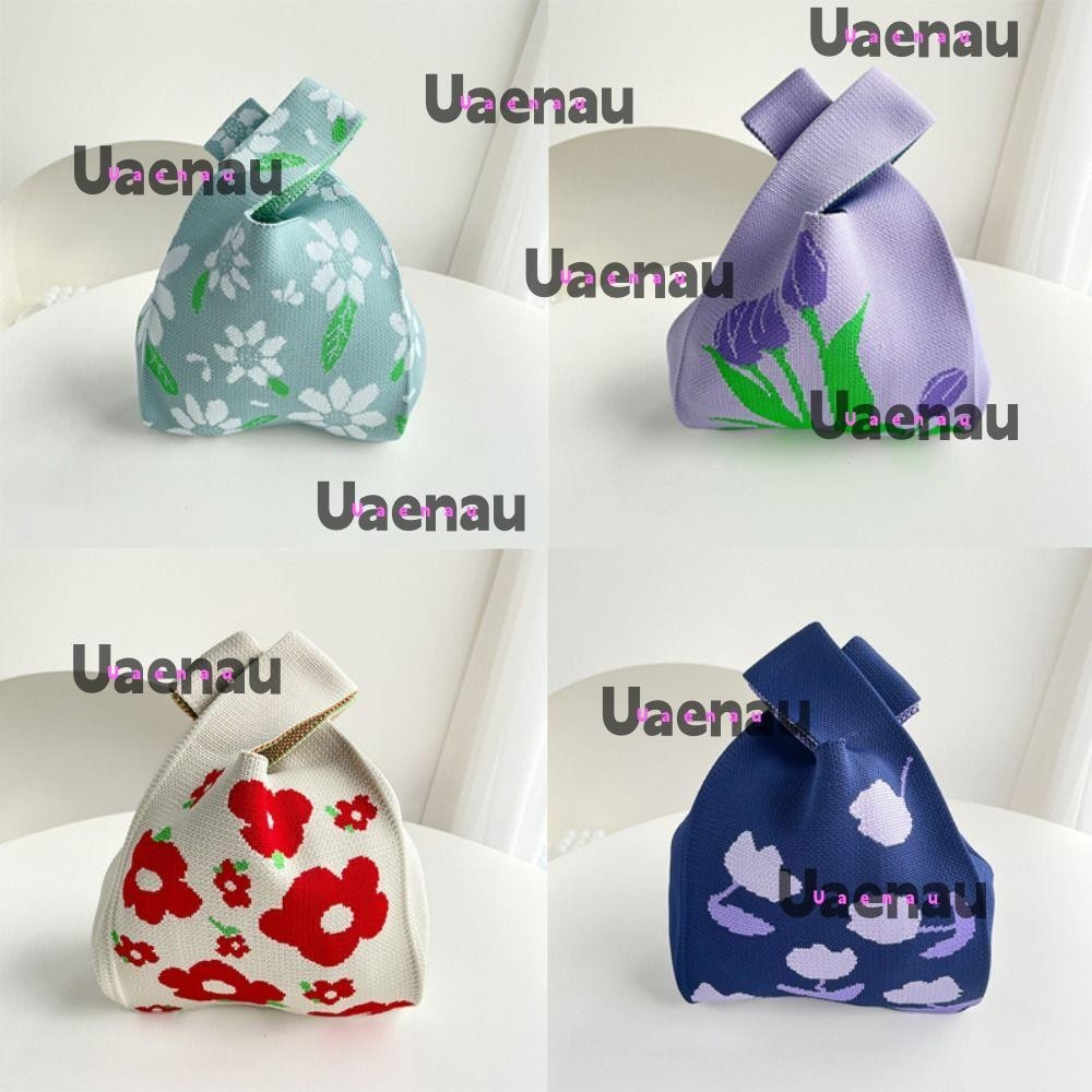 UAENAU Knit Handbag, Knit High-capacity Knot Wrist Bag, Cartoon Tote ...