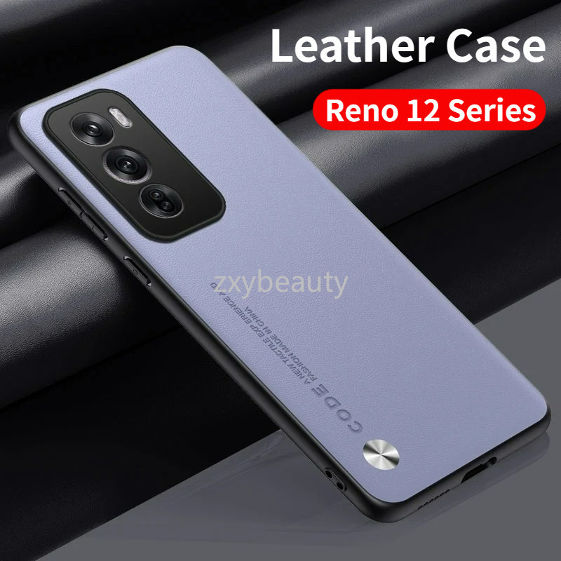 OPPO Reno 12 Pro 2024 5G Case Soft Silicone Plain Leather Protective ...