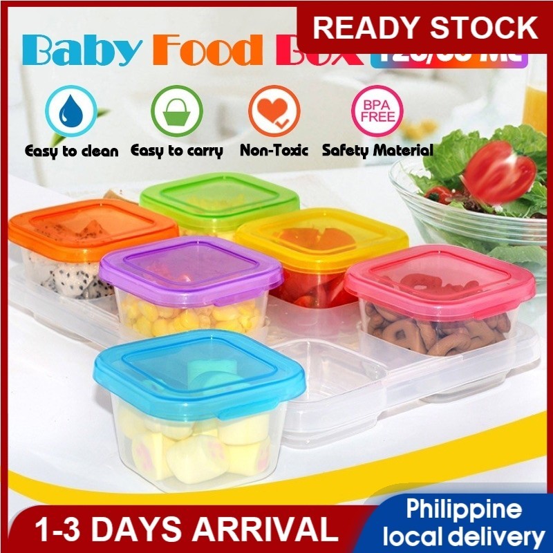 4/6Pcs Baby Food Storage Container Baby Food Freezer Storage Container ...