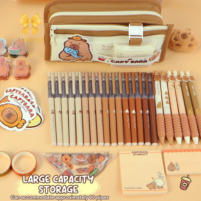 Chuffed> Cartoon Kapibala Pencil Case For Male And Female Students With ...