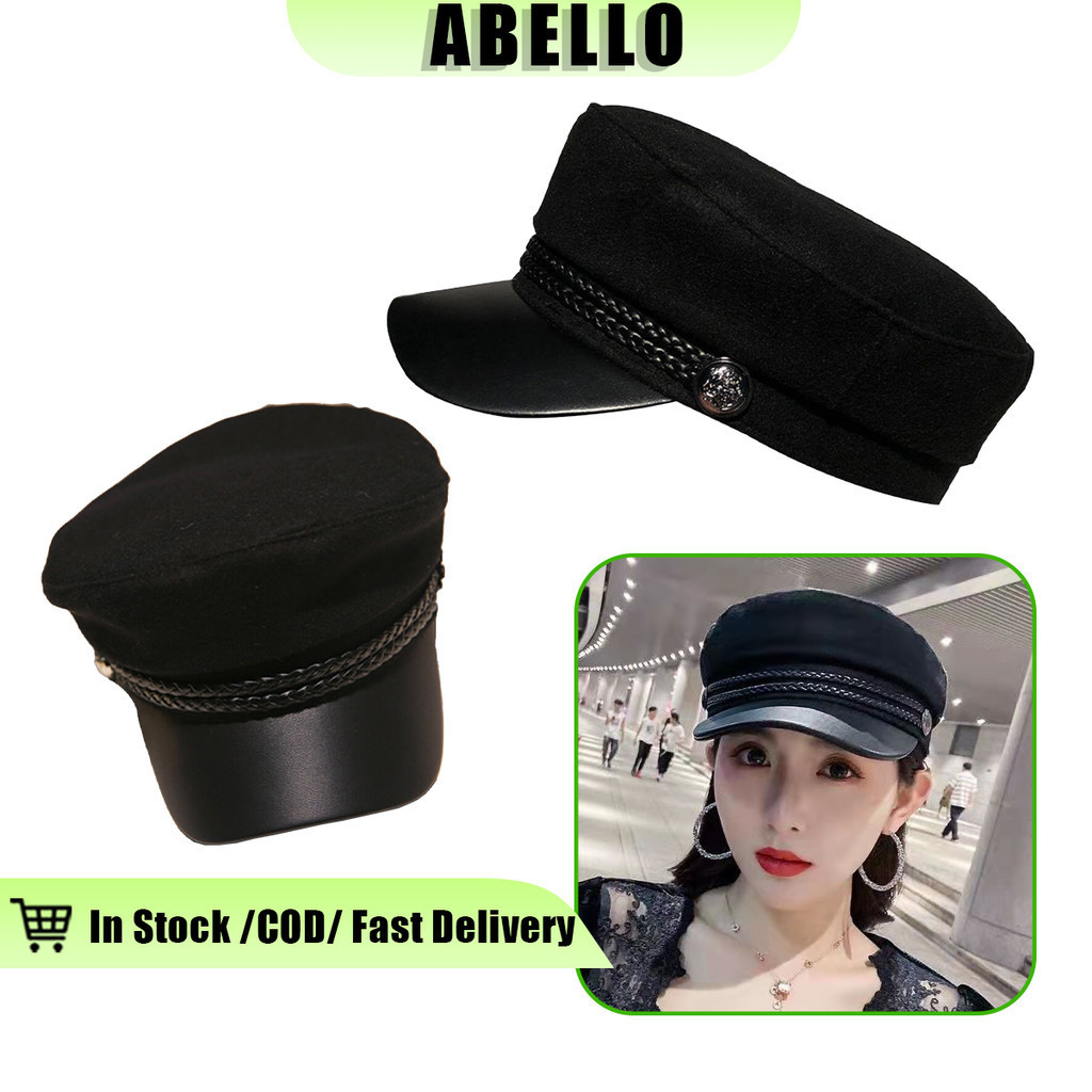 Sailor Hat Fashion Women Sailor Cap Captain Cap Leather Hat Sailor Hats ...