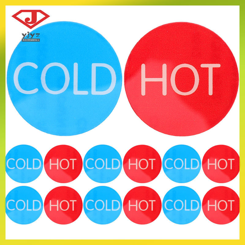 Faucet Sign Clear Toy Bubble Hot Cold Water Sticker and Stickers for ...