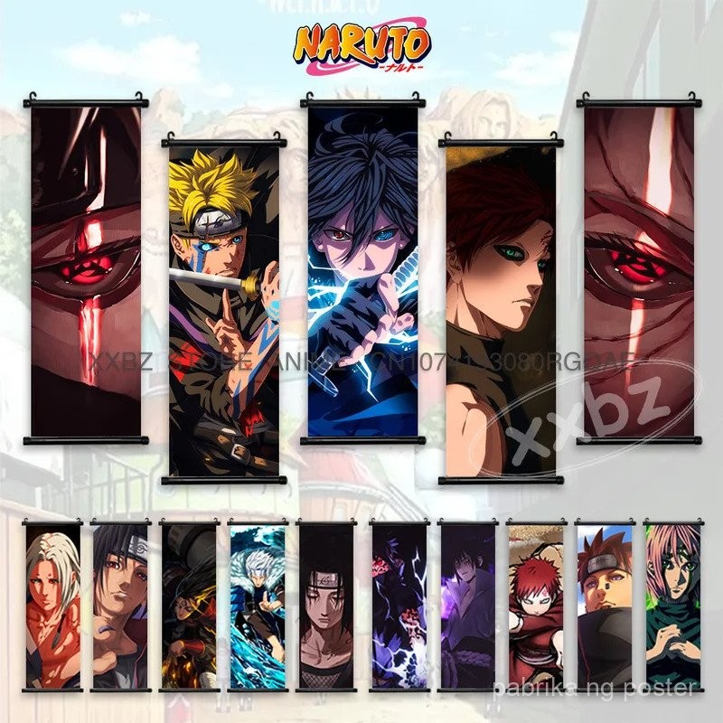 Naruto Scroll Picture Wall Art Obito Hanging Painting Sasuke Uchiha ...