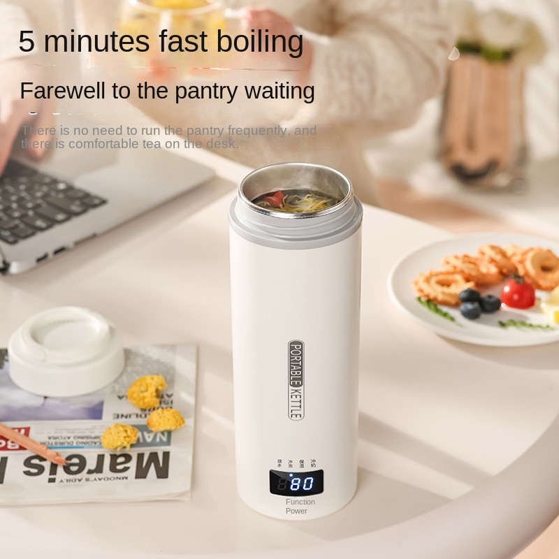 Portable Water Boiling Cup Kettle316Stainless Steel Insulated Electric ...