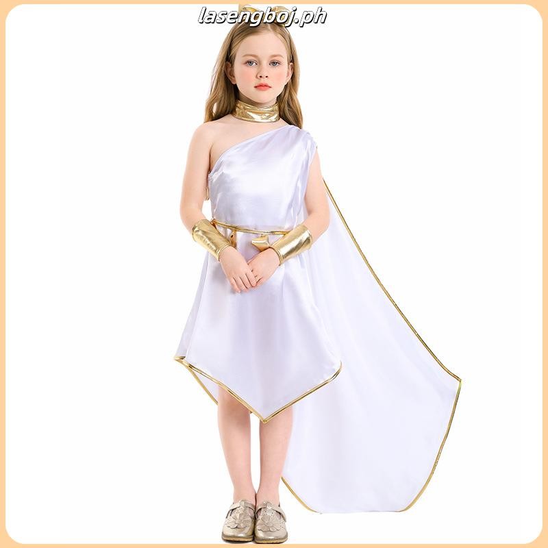 MG-Greek Goddess Costume for Girls Noble Toga Dress Headband Choker Arm ...