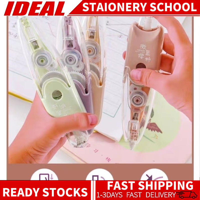 6M Press Type Correction Tape Retractable Refillable Refill Large ...