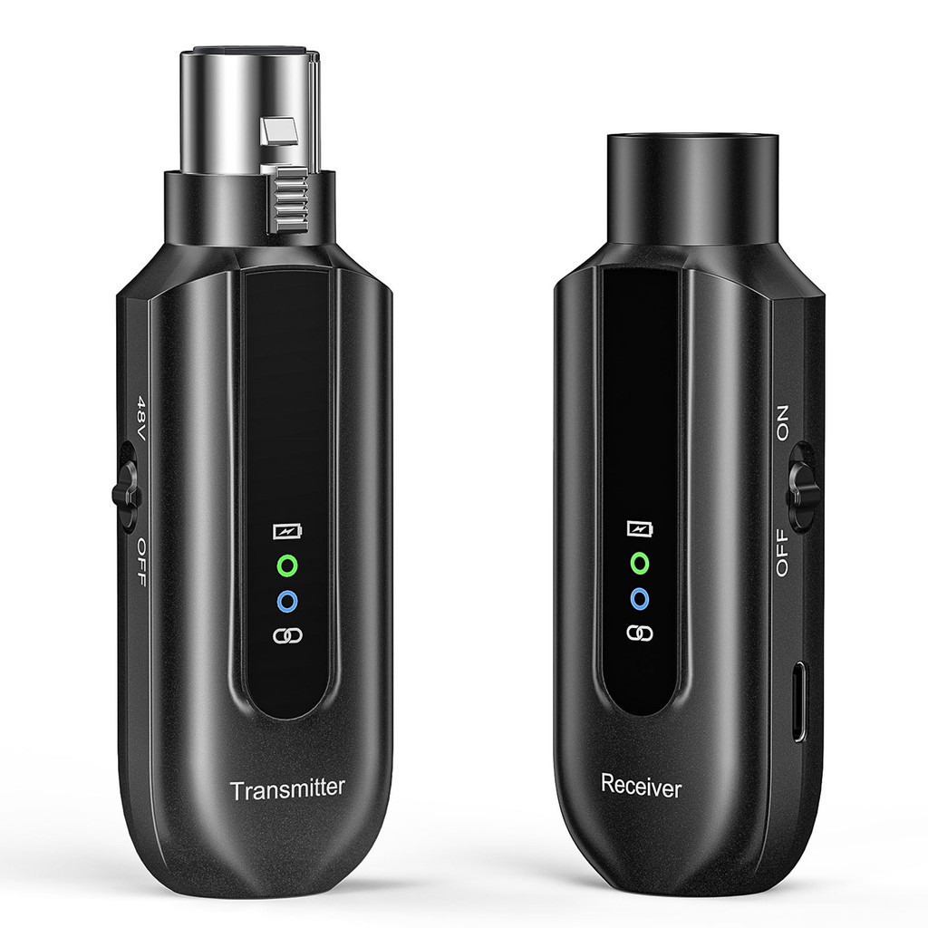 POGOLAB Wireless Microphone Transmitter & Receiver 2.4Ghz XLR System ...