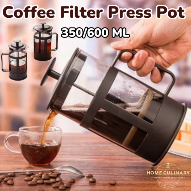 Manual Coffee Tea Press Filter French Maker 350ml 600ml Stainless Steal ...