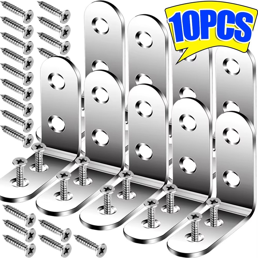 90° L-Shaped Corner Fastener - Durable Metal Corner Holder - Stainless ...
