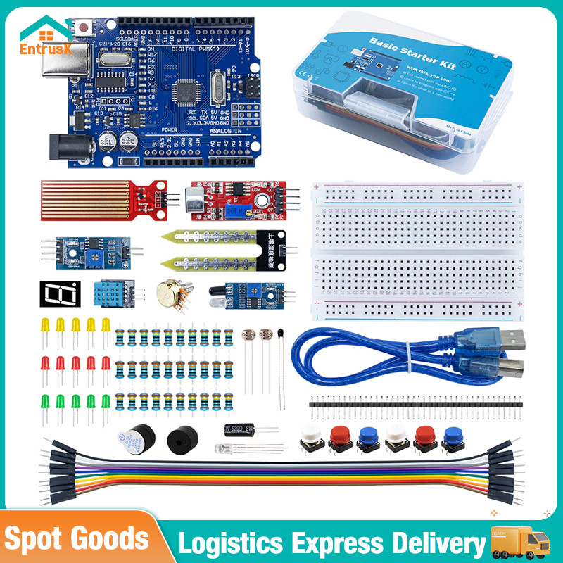 Arduino Starter Kit for Arduino UNO R3 Provide Tutorial for Beginner Learning ET | Shopee ...