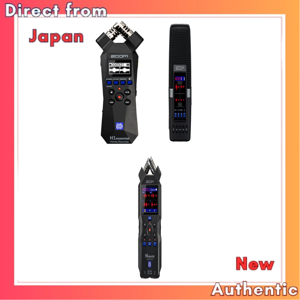 ZOOM H1essential Handy Recorder Black 32bit Float Small Podcast Musical ...