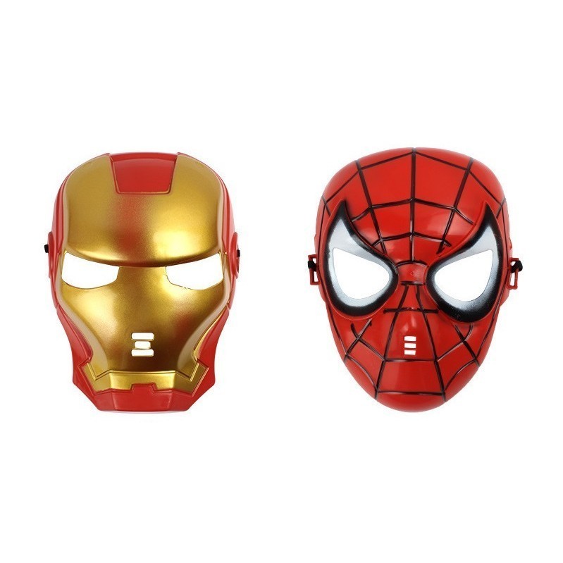 Beast Kingdom Spider Man & Iron Man Plastic Mask Party Red Colour ...