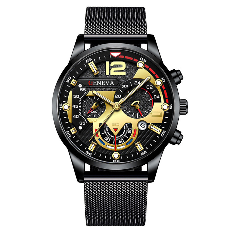 Fashion Trend Calendar Men's Watch Men's Watch Stainless Steel Strap ...