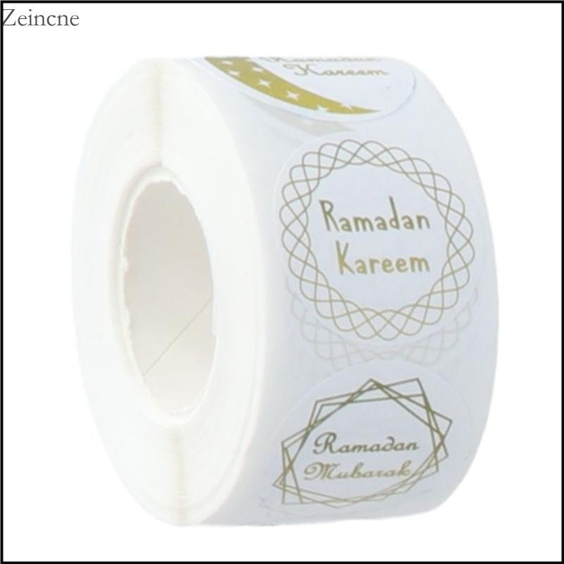 Zein 500 Pcs Round Sticker Decorative Sticker Eid Mubarak Seal Sticker ...