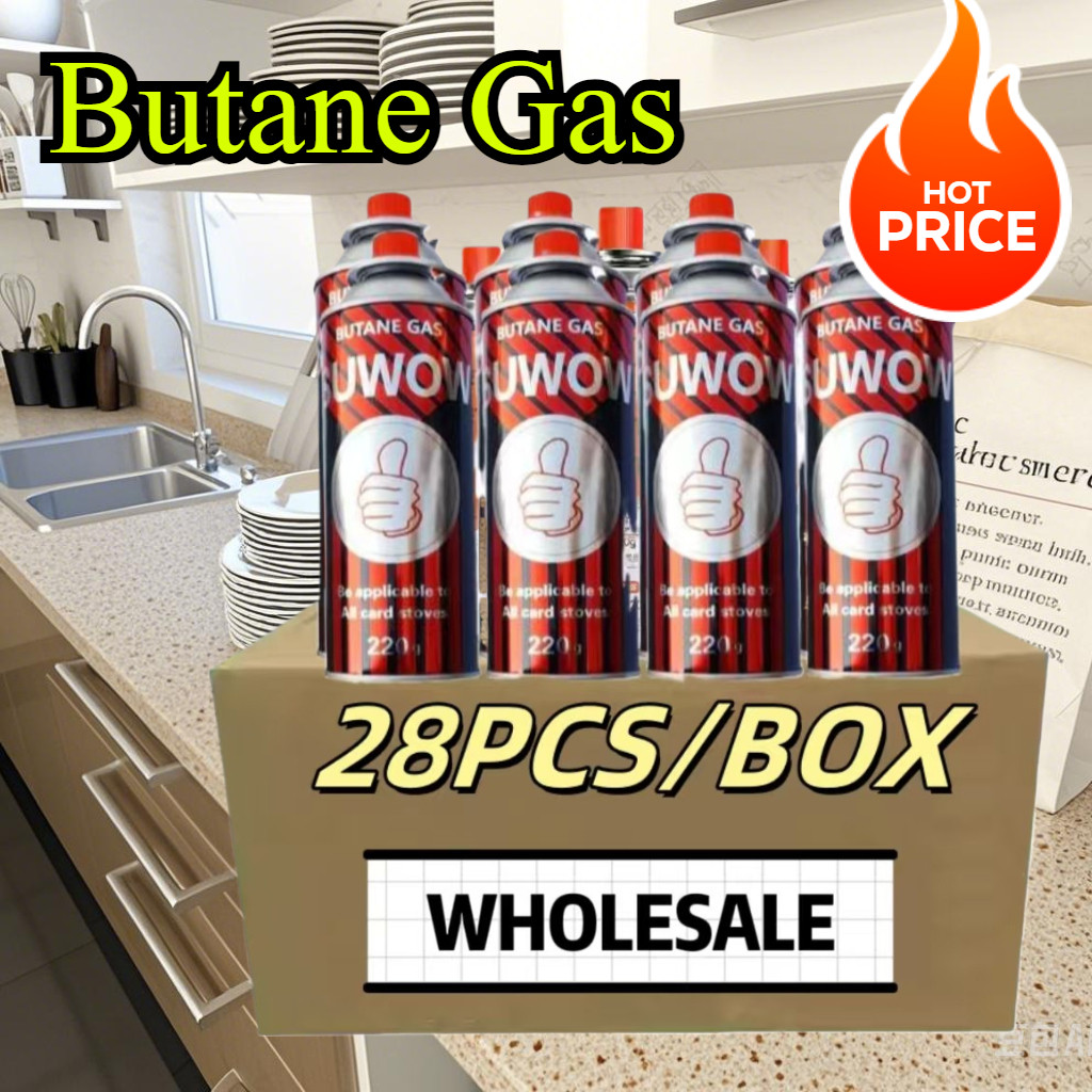 BUTANE GAS SUWON 12 pcs Safe Butane Gas for Portable Gas Stove 220g ...