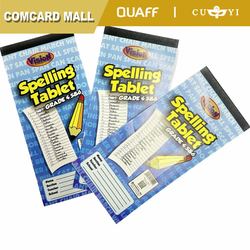 [1 PAD] Vision Spelling Tablet Grade 4 | Grade 5 | Grade 6 Stationary ...