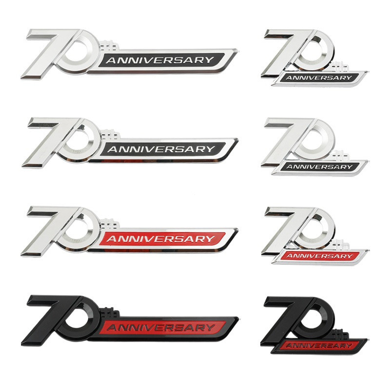 3D ABS 70th Anniversary Emblem Logo Car Fender Side Sticker ...