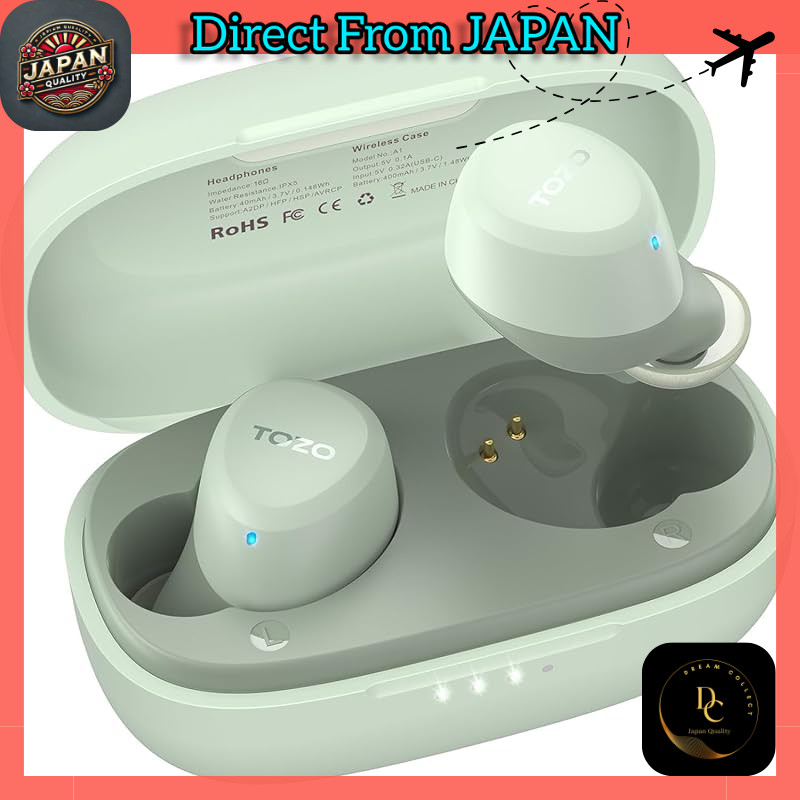 TOZO A1 Compact Wireless Earbuds - Ultra Lightweight Bluetooth 5.3 with ...
