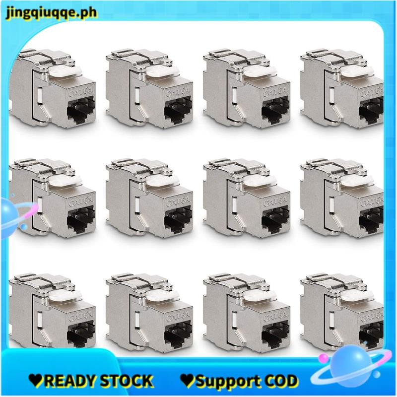 Keystone Module Jacks - 12 Piece CAT6A Shielded Keystone Jack RJ45 Cat ...