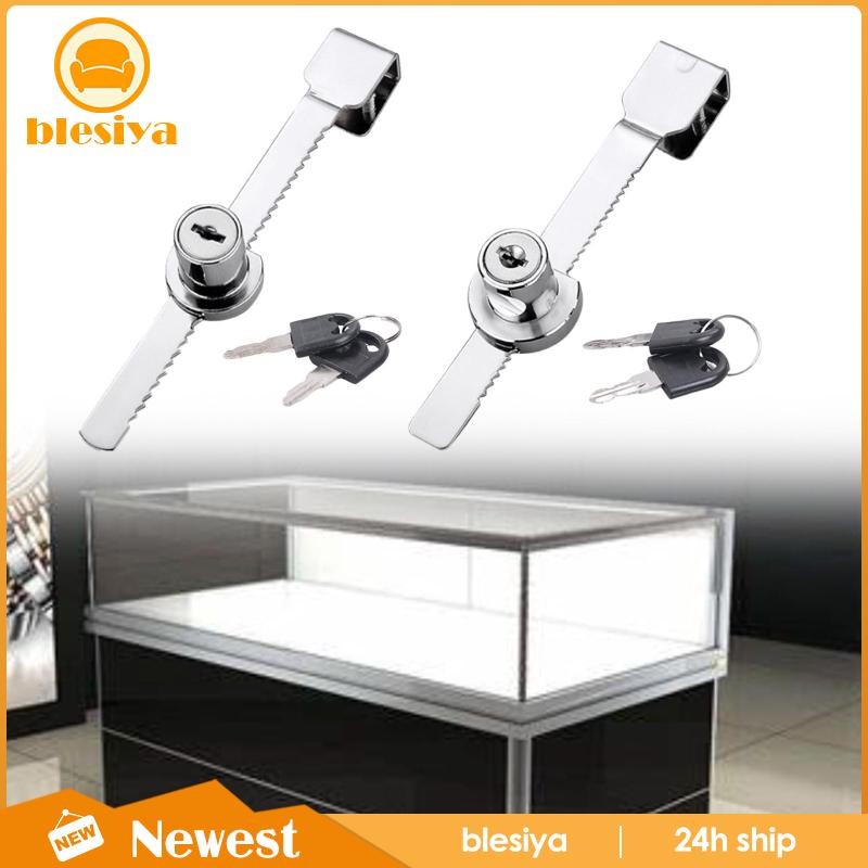 [Blesiya] Sliding Glass Cabinet Lock with 2 Modern Glass Display Case ...