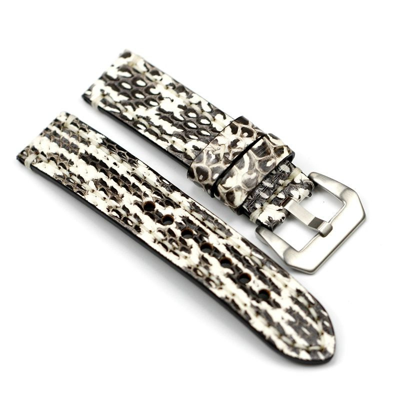 Handmade Water Snake Skin Strap Genuine Leather Men's and Women's Watch ...