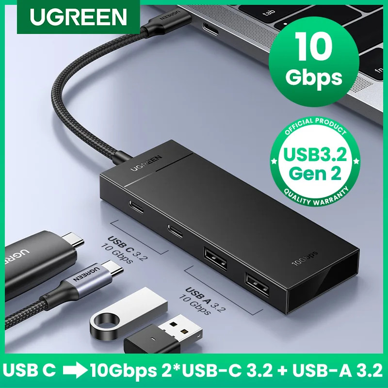 UGREEN Usb C Hub 10Gbps 4 Port Type-C 3.2 Gen2 Usb Splitter For MacBook ...