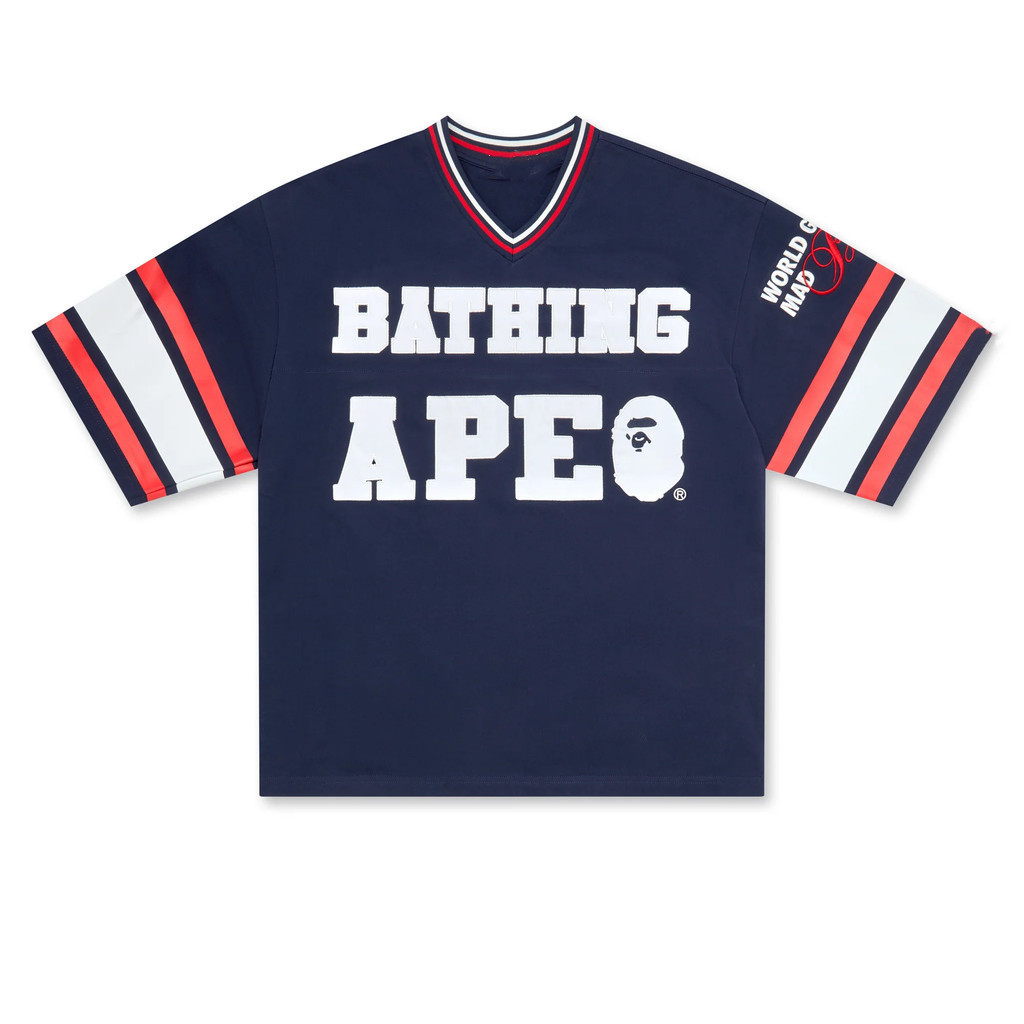 Bathing Ape Football Jersey - (Navy) | Shopee Philippines