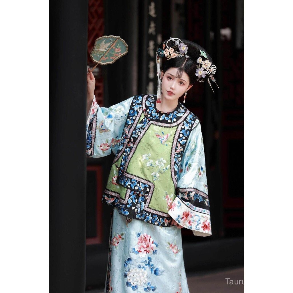 Traditional Qing Palace Clothing Qing Han Female Cheongsam Heavy ...