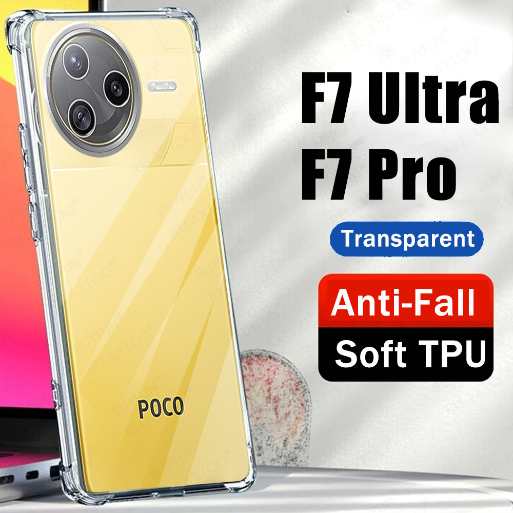 For Xiaomi Poco F7 Ultra Transparent Shockproof Cover Poco F7Pro ...