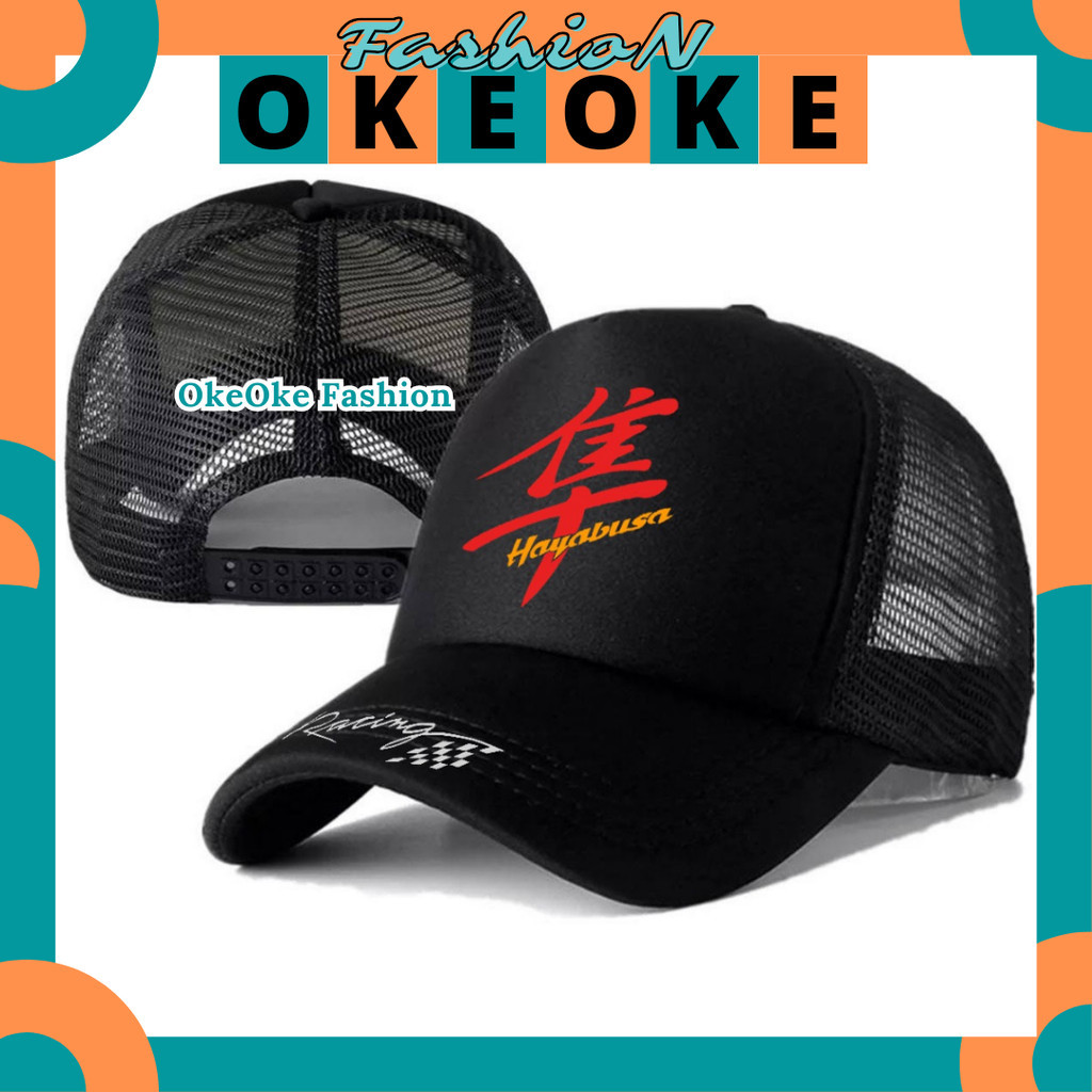 Okeoke Fashion HAYABUSA RACING Trucker Hat - HAYABUSA RACING Logo ...