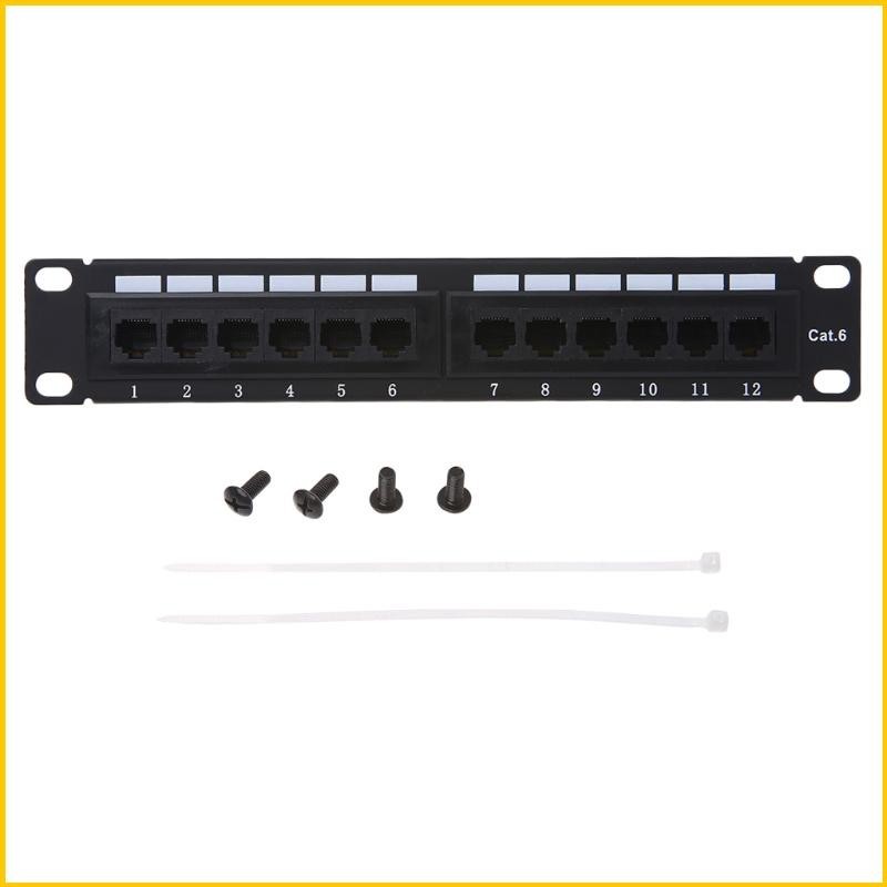 UTAKEE 12 Ports Networking Patch Panel Kit Wall-Mount and Rack Mount ...