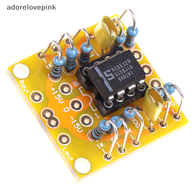 adorelovepink Dual OP Amp Board Preamp DC Amplification PCB for NE5532 ...