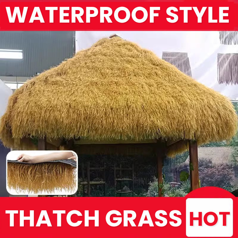 2m*11m Yellow Simulated Grass Roll-Artificial Thatch Roof Decoration ...