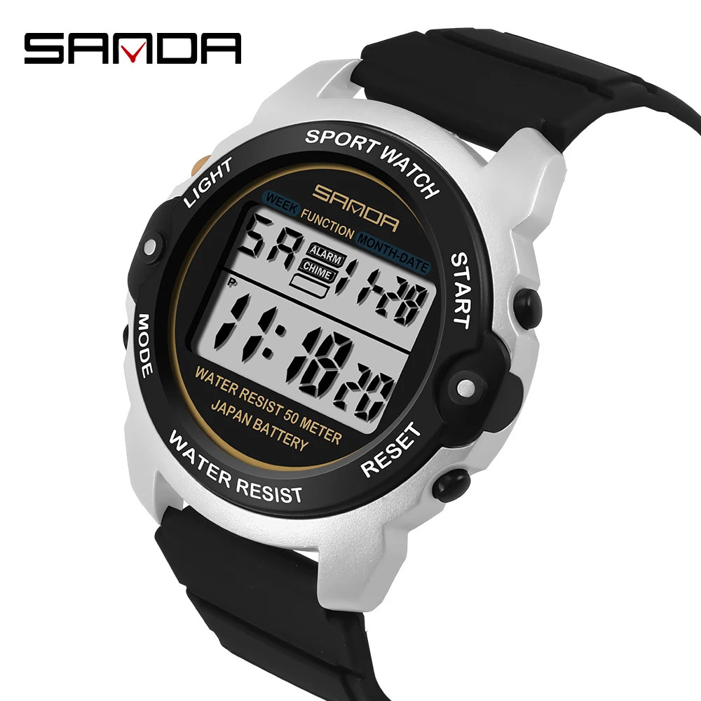 SANDA Sport Ladies Watches Fashion Casual Waterproof LED Digital Watch ...