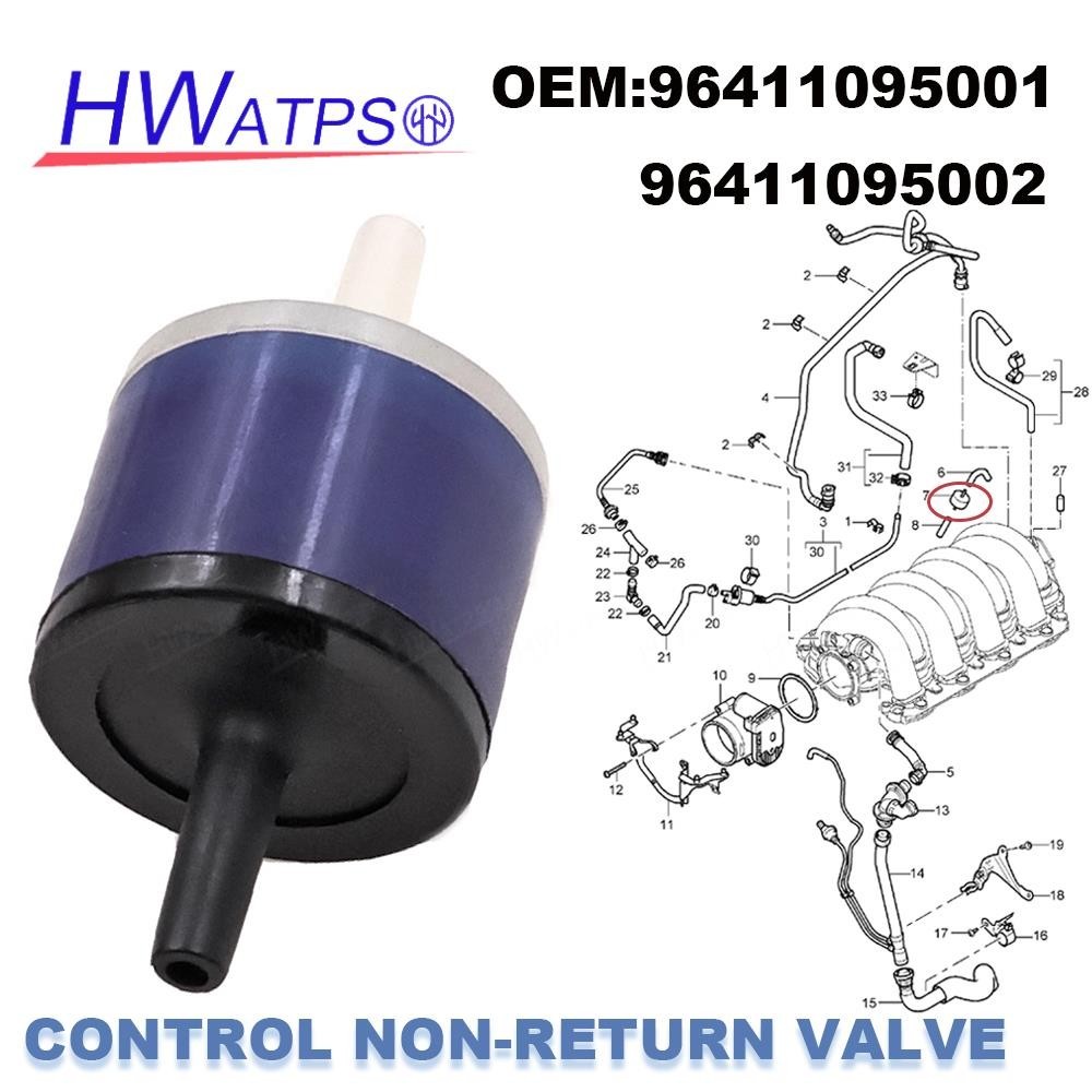 96411095000 Air Pump Check Valve Inline Vacuum Check Valve For Porsche ...