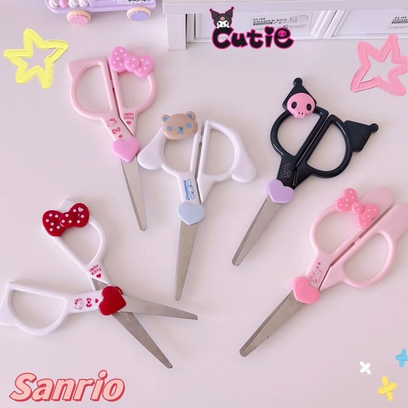 Sanrio Hello Kitty Kuromi Scissors Portable Stainless Steel Blade Paper ...