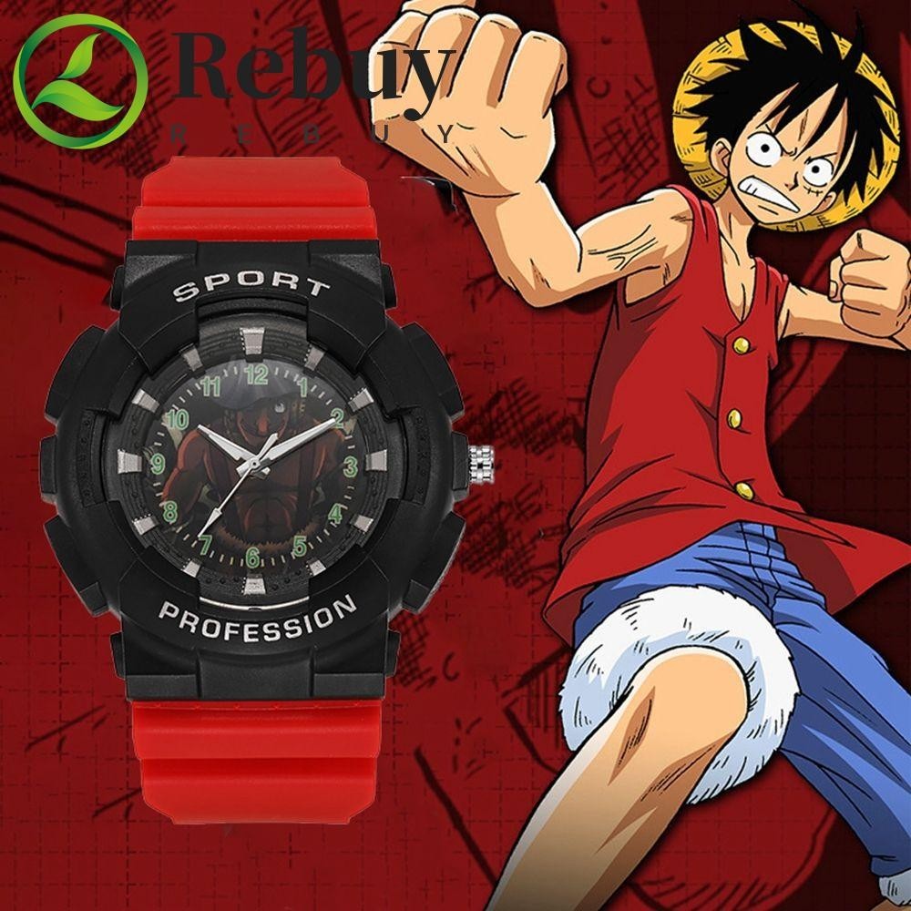 REBUY Kids Quartz Wristwatches Boys Simple Personality Luffy Anime ...