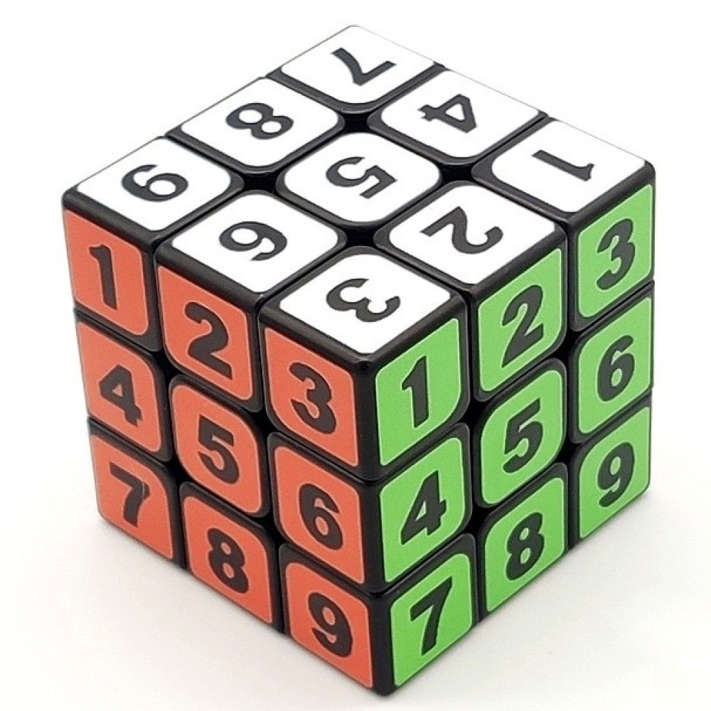 ZCube 3x3 Number Speed Cube 3x3x3 Sudoku Magic Cube Black with ...