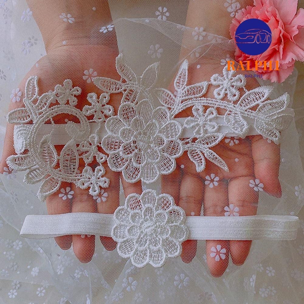 RALPH1 Bride Garters, Embroidery Floral Lace Thigh Ring, Garter Clip ...