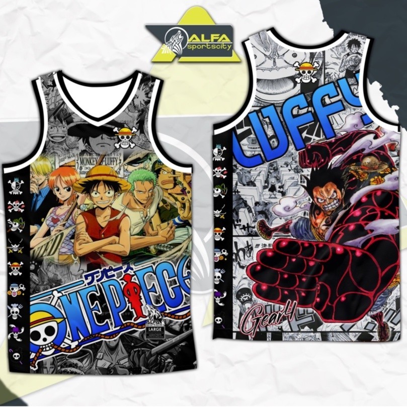 NEW DESIGN - ONE PIECE LUFFY - FULL SUBLIMATION BASKETBALL JERSEY ...