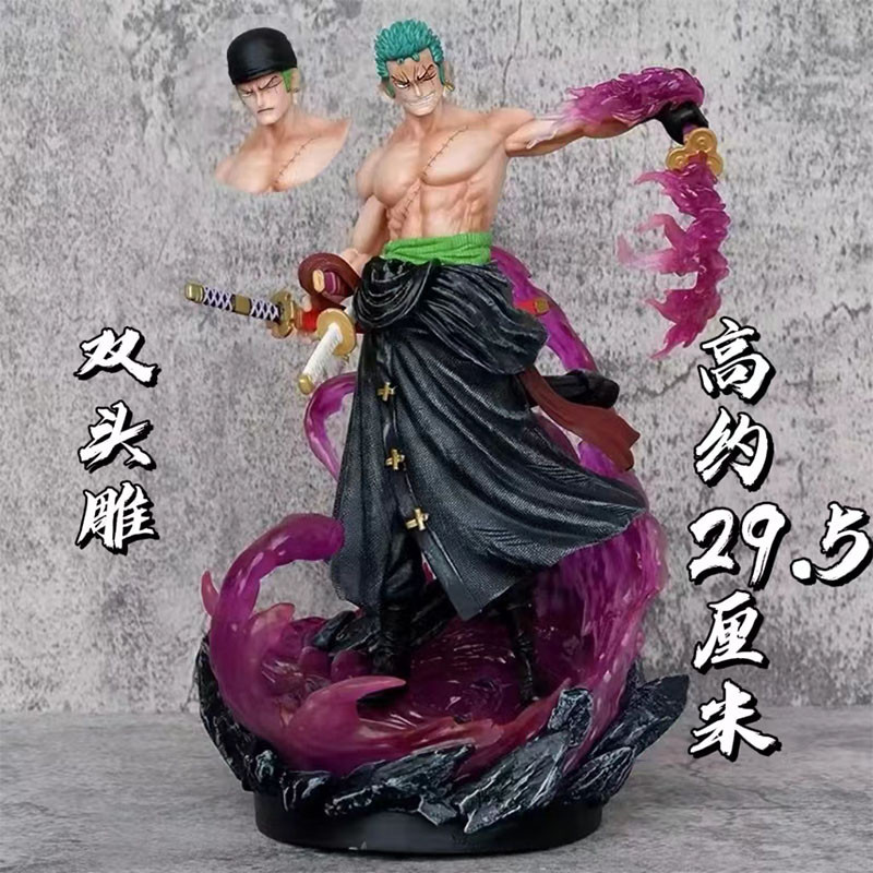 One Piece gk Onishima Zoro Hand-Made Knife Double-Headed Carving Three ...