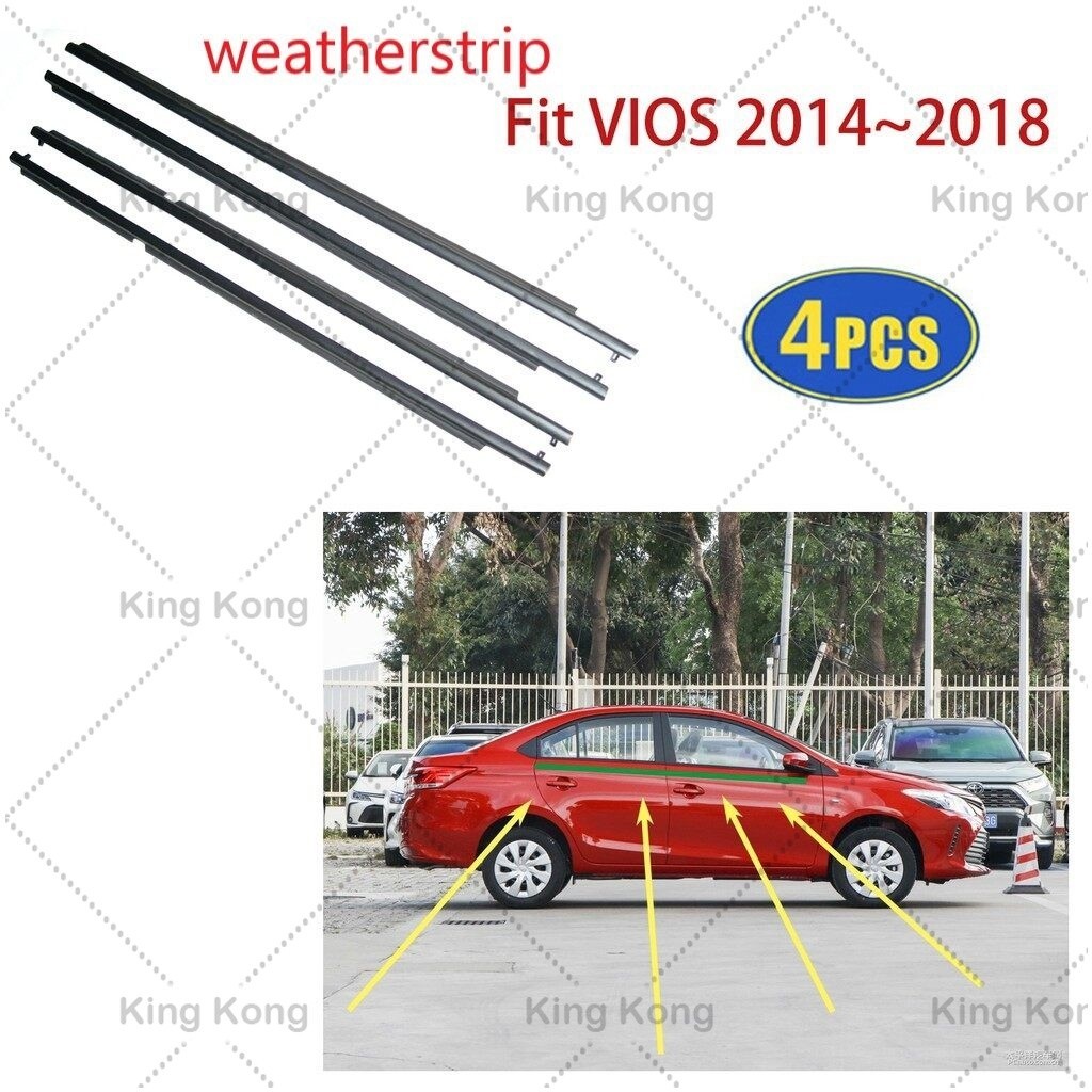 Car outside window weatherstrip for Toyota VIOS 2014 2015 2016 2017 ...