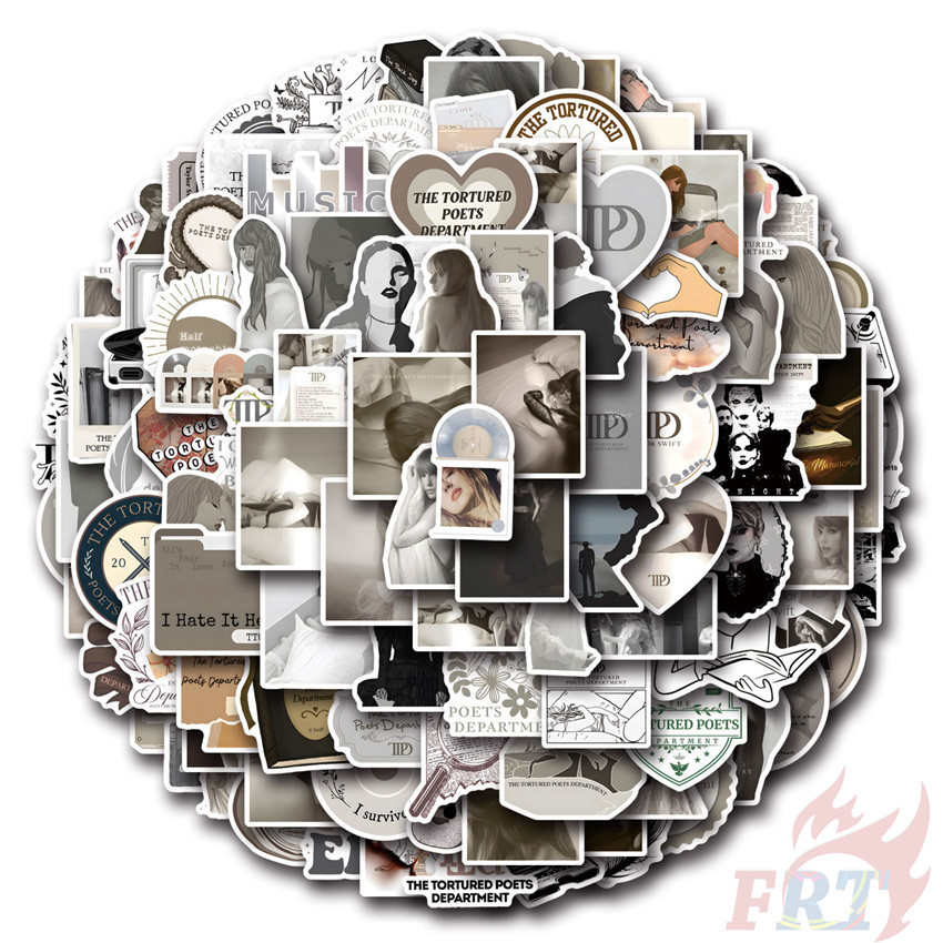 55Pcs/110Pcs TS Music Album ♬ TTPD Stickers Fashion DIY Waterproof ...